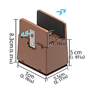 OTCPP Furniture Legs, Brown Furniture Leg Risers, Adjustable Width Table Leg Risers, Floor Protection, Add Height, for Sofas Chairs Cabinets Beds (5cm,2pc)
