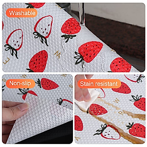 Refrigerator Shelf Liners(47.24''L×17.72‘’W– Premium Cabinet Liner for Kitchen – Shelf Liners for Kitchen Cabinets Non-Adhesive – Waterproof Shelf Paper with Modern Pattern–Durable EVA Cabinet Liners