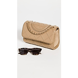 Tory Burch Women's Fleming Soft Small Convertible Shoulder Bag, Pebblestone, Tan, One Size