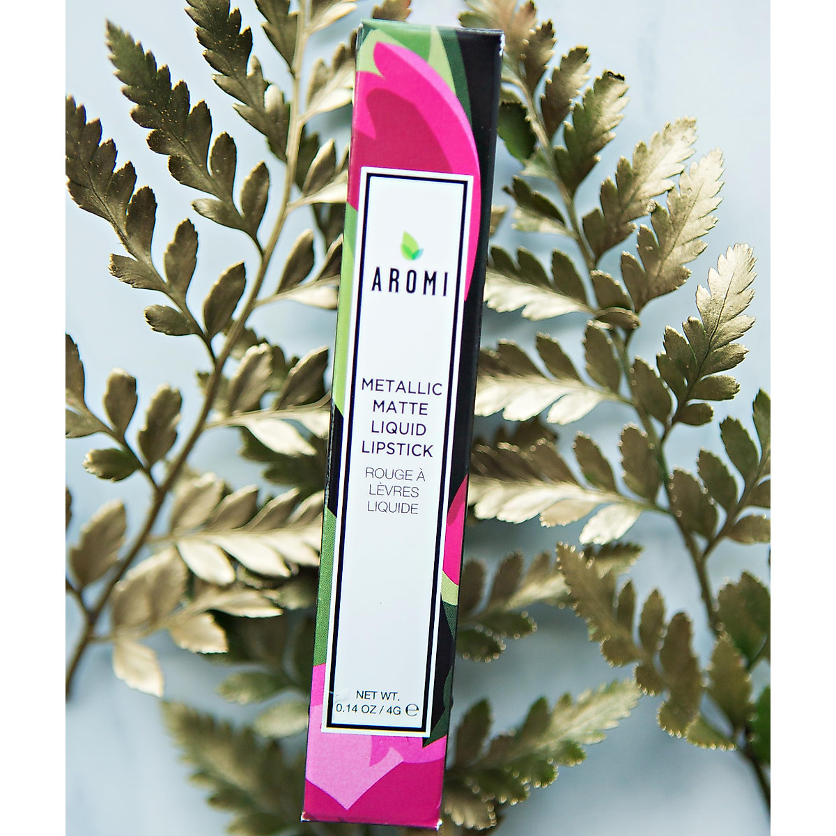 Aromi Tan Metallic Liquid Lipstick | Sepia Bronze Lip Color with Shimmery Finish, Vegan, Cruelty-free, Long-Lasting, Smudge-Proof, Handmade (Peachy Tan)