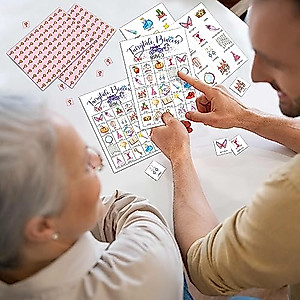 cyazila Fairy Tale Bingo Cards, Princess Bingo Games, Princess Birthday Bingo Games, 24 Player Bingo Game Sets for Adults, Birthday, Fairy Theme Party, Outdoor Indoor Games, B003