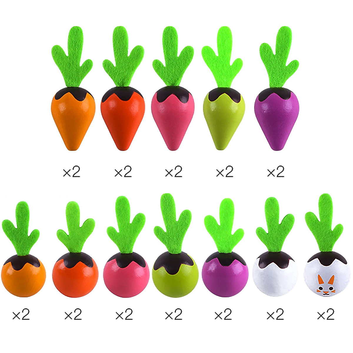 CAPT.GOOSE Vegetable Memory Game – Fun and Interactive Kids Wooden Toys-Learning Toys for 3 Year Olds – Carrot Matching Game for Boys and Girls –Educational Montessori Kids Games