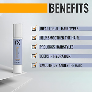 GK HAIR Global Keratin Moisturizing Shampoo and Conditioner Sets (10.1 Oz/300ml) with Leave In Cashmere Smoothing Styling Cream (1.69 Fl Oz/50ml) for Color Treated Dry Damaged Frizzy Hair