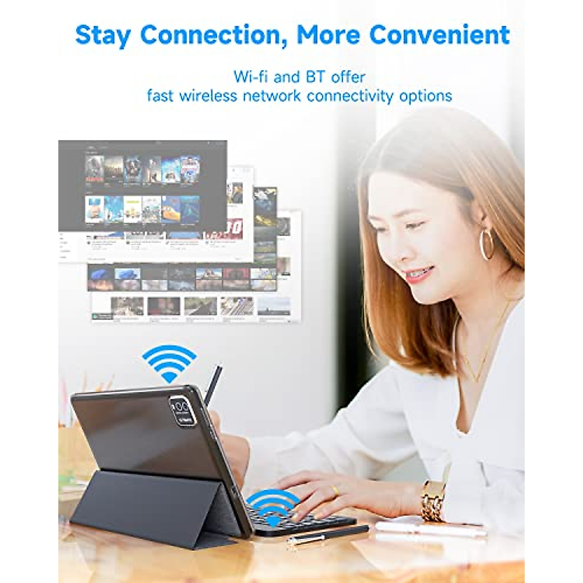 10 inch Android 11.0 Tablet, 4GB RAM+64GB ROM+512GB Expandable Computer Tablets PC, IPS Screen, 2+8MP Dual Camera, WiFi, BT, Google Certified