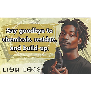 Lion Locs Shampoo and Conditioner for Dreads, Sisterlocks, Locks, & Dreadlocks | Lightweight Vegan Co Wash (8oz)
