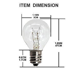 4 Pack Wax Warmer Bulbs,20 Watt Bulbs for Middle Size Scentsy Warmers,G30 Globe E12 Incandescent Candelabra Base Clear Light Bulbs for Candle Wax Warmer