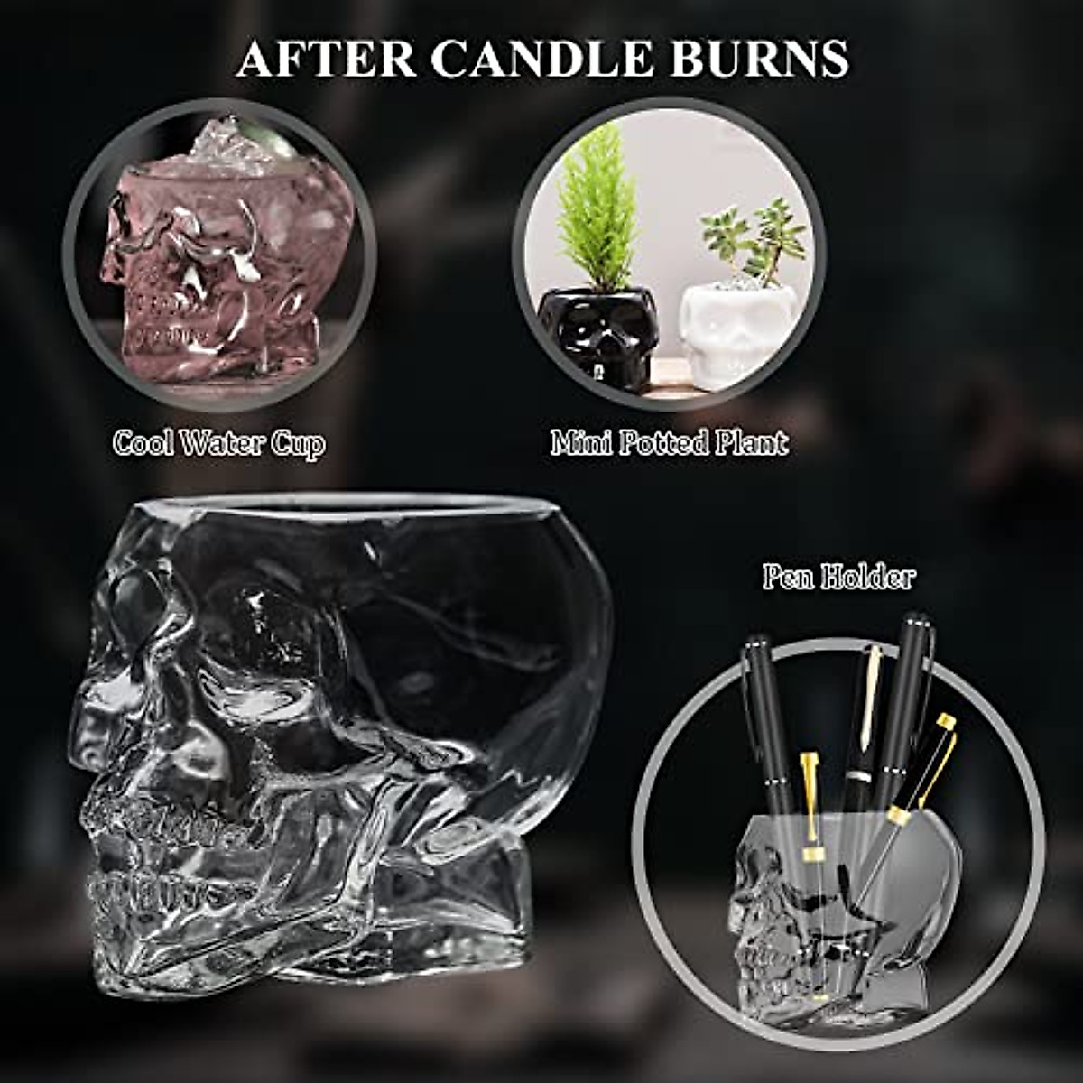 MSTR Fall Scented Candles, Novelty Gifts for Men, Cologne Candle Aromatherapy for Boyfriends Husband, Birthday Gift Idea, Grass Jar Skull Candles, Home Decor Candle (2.5oz)