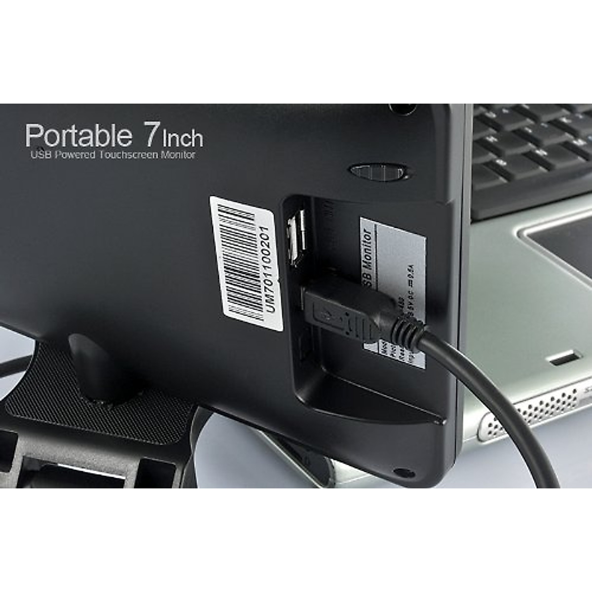 BW Portable 7 Inch USB Powered Touchscreen Monitor - Black