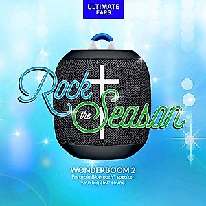 Logitech Ultimate Ears UE WONDERBOOM 2 Bluetooth Speaker - Wireless Boom Box Waterproof with Double-Up Connection (Non Retail Packaging) - (Deep Space)