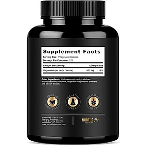 Magnesium Complex and Turmeric Curcumin with BioPerine&Ginger - Magnesium Citrate 500MG - Muscle Relaxation, Sleep and Energy, Bone Density and Strength, Hearth