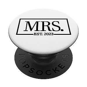 Mrs. Est. 2023 Married Couple Wife Husband Mr Wedding Mrs. PopSockets Swappable PopGrip