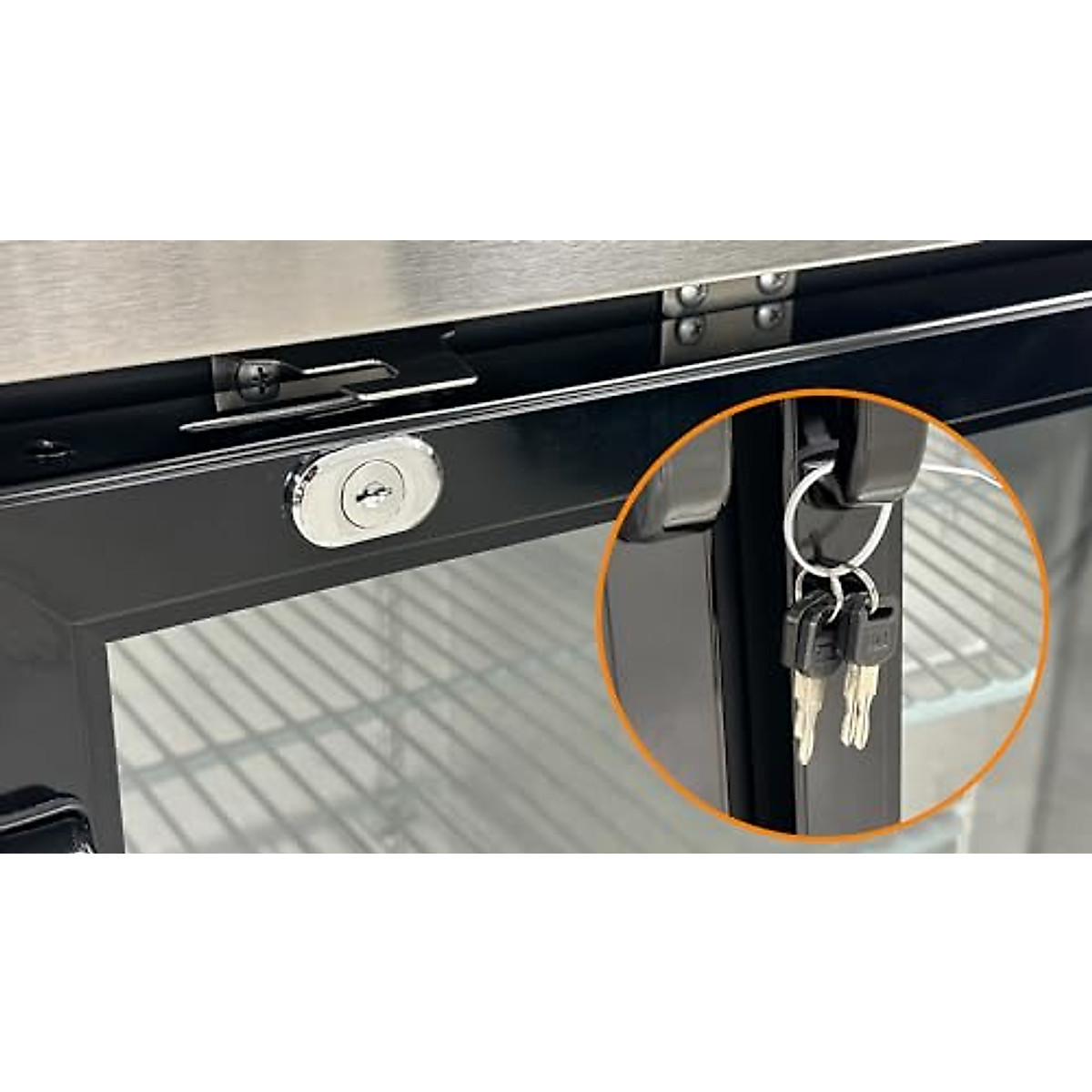 Elite Kitchen Supply Commercial Beer Back Bar Cooler Refrigerator, ETL NSF 2 Glass Door Bottle Display Fridge Cooler Merchandiser, LED Lighting, 60" W 15.8 cu.ft. Black CBB60H