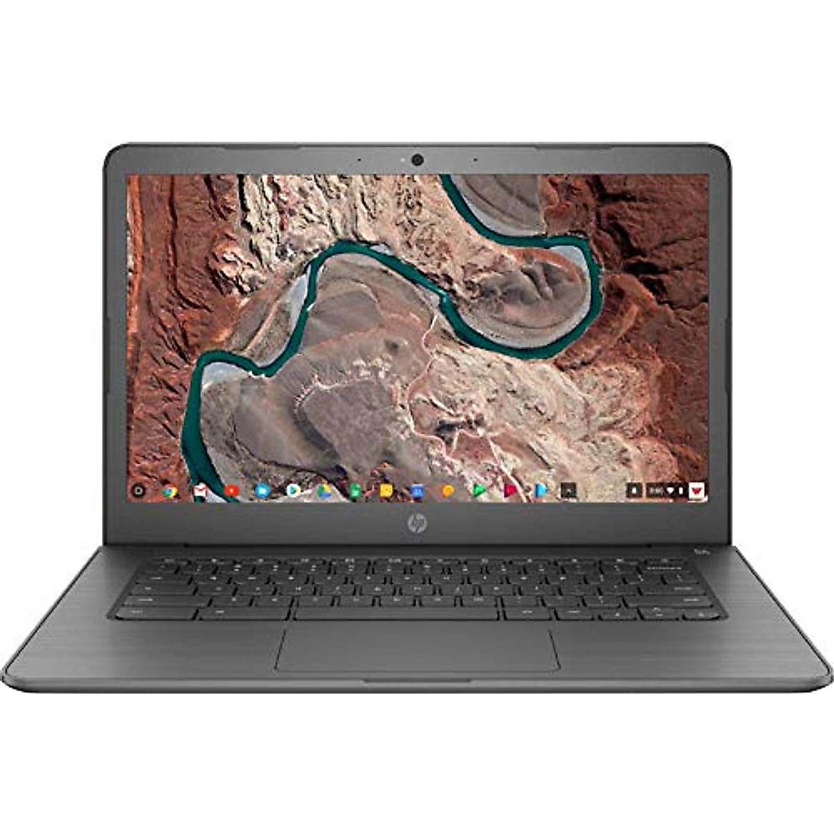 2021 HP Premium Chromebook 14" HD Touchscreen Laptop, Intel Celeron N3350 Dual-core (up to 2.4GHz), 4GB RAM, 32GB eMMC, 10+ Hours Battery, HD Webcam, USB-A&C, Chrome OS, WiFi w/Marxsol Cables