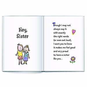 Blue Mountain Arts Little Keepsake Book "Hey, Sister …You Are Amazing and I Love You" 4 x 3 in. Mini-Book Is a Perfect Birthday or "Just Because" Gift Book for a Big or Little Sister, by Ashley Rice
