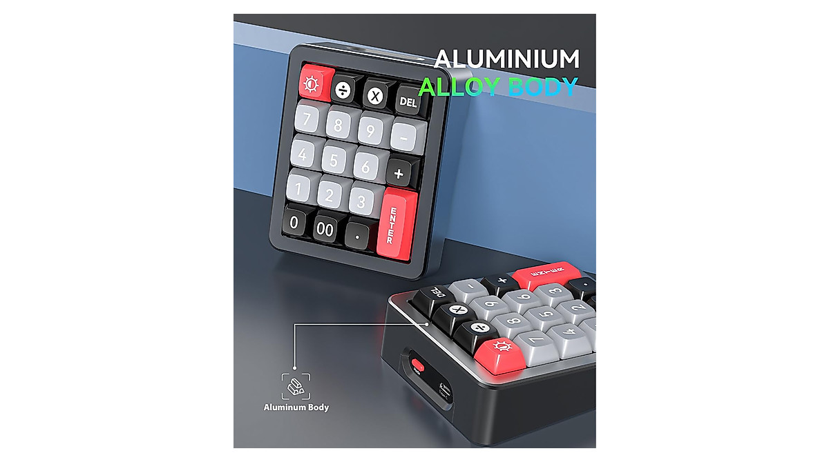 TISHLED Programmable Mechanical Numeric Keypad with RGB Backlight