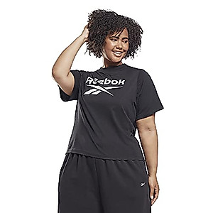 Reebok Training Essentials Graphic Crop Top, Black, 3X