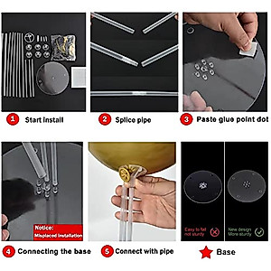 TONIFUL Mouse Birthday Table Decorations Red Yellow Black Table Centerpiece Balloons Stand Holder Kit for Mickey Party Theme Favors Baby Shower Kids Party Supplies