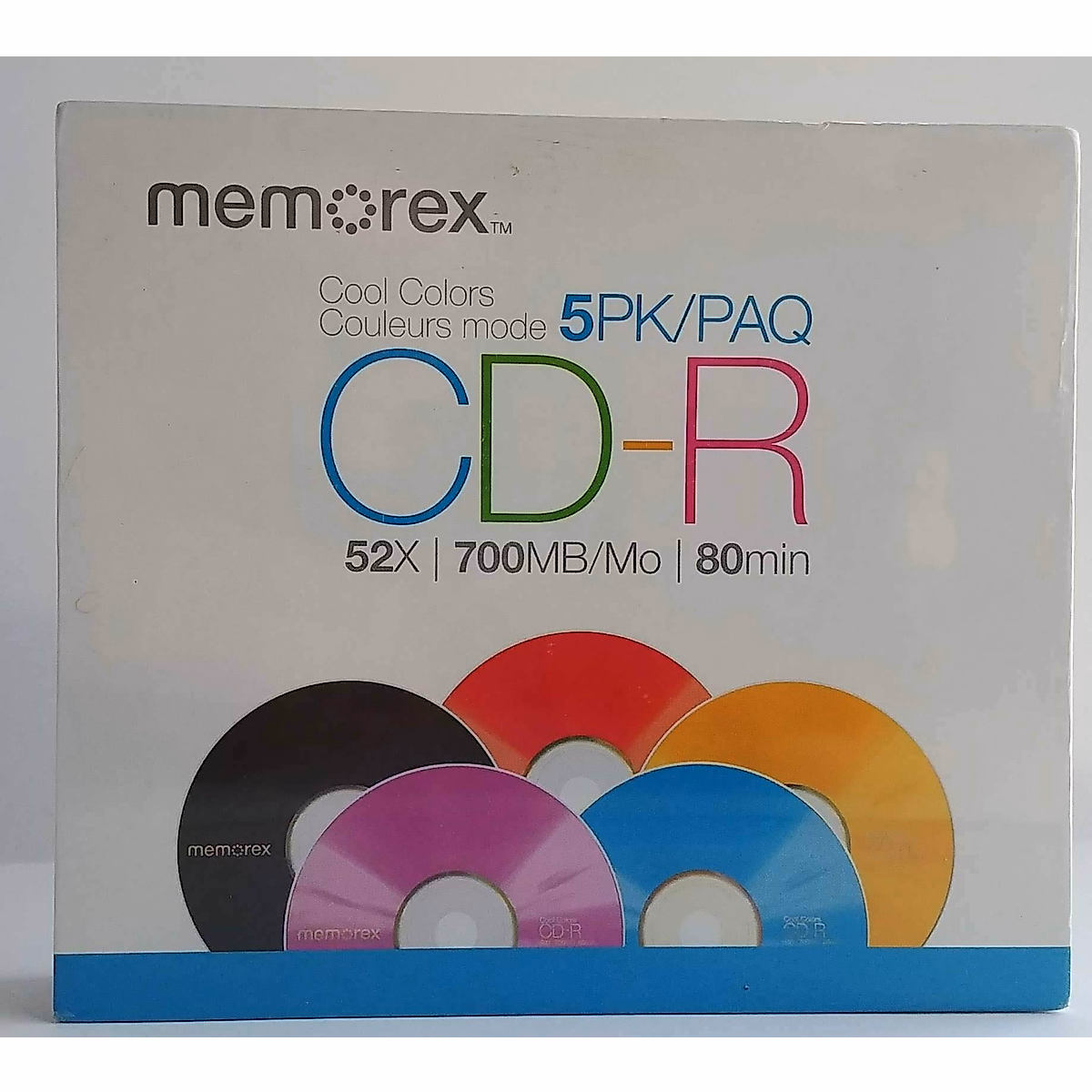 Memorex Cool Colors CD-R 52X 700MB 80 min (5 Pack)