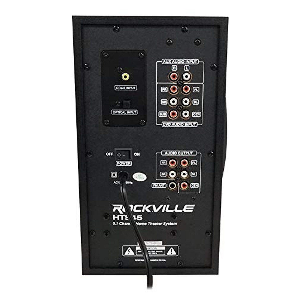 Rockville HTS45 800w 5.1 Channel Bluetooth Home Theater Audio System+Subwoofer