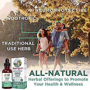 USDA Organic Ginkgo Leaf Liquid Drops by MaryRuth's | Traditional Herb | Nootropic, Neuroprotective | Traditional Use for Circulatory System and Nervous System Health | Non-GMO, Vegan | 60 Servings