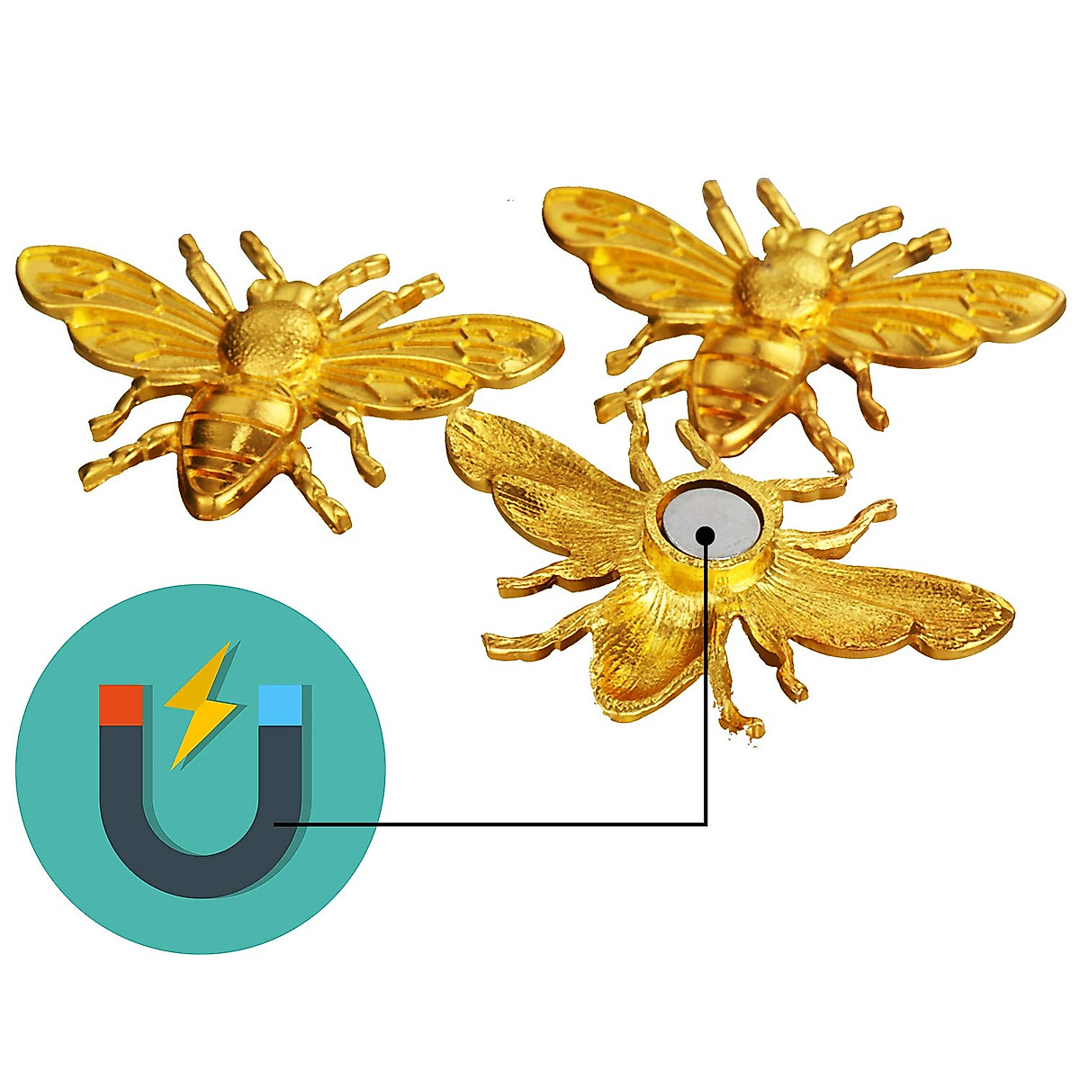 12 Pieces Bees Refrigerator Magnets Bees Fridge Magnets Cute Bee Whiteboard Magnets for Office Whiteboard Fridge Decorations Supplies