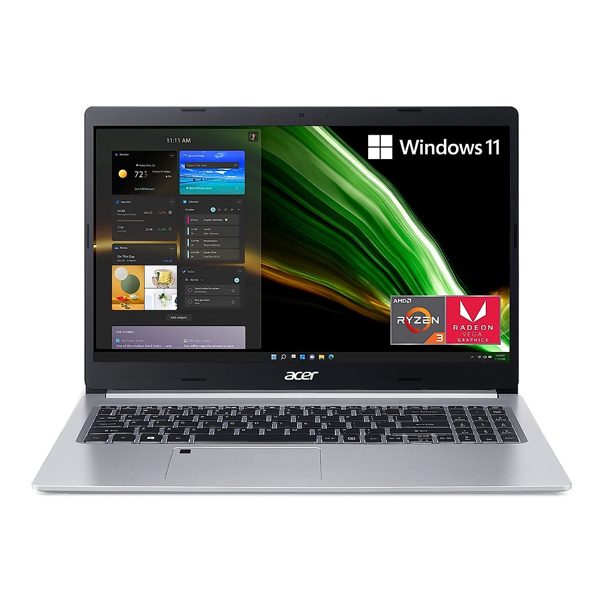 2023 Newest Acer Aspire 5 Laptop, 15.6" FHD IPS Display, AMD Ryzen 3 3350U Processor, 8GB DDR4 RAM, 256GB PCIe SSD, WiFi6, Backlit Keyboard, Fingerprint Reader, Amazon Alexa, Windows 11 Home in S mode
