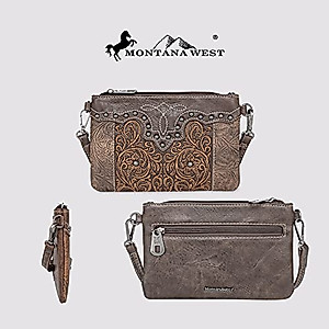 Montana West Embossed Collection Crossbody Bag Western Purses for Women MW1099-181CF