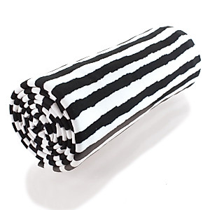Black Brush Stroke Stripes DBP Fabric - Double Brushed Polyester 4 Way Stretch - 1/2 Yard