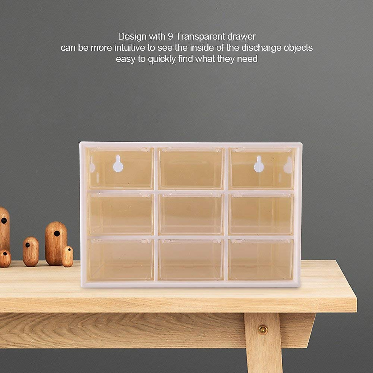 Fdit 9 Ders Multi Desktop Storage Box Cosmetics and Jewelry Storage Organizer Case Hardware and Craft Cabinet(1#)