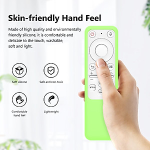Silicone Protective Case for Samsung M70B/M80B Monitor Remote, Anti-Slip Shockproof Cover for Samsung Smart Remote BP59-00149B BP59-00149A TM2261S with Lanyard Glow in Dark (Green)