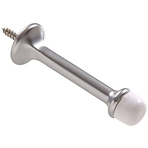 Hardware Essentials by Hillman 852932 Rigid Door Stop Satin Chrome White