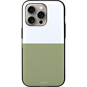 Qoosan for iPhone 15 Pro Max Case with Card Holder Wallet Kickstand Mirror Protective Slim Phone Case for iPhone 15 Pro Max 6.7 inch, White