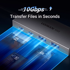 UGREEN USB C Hub 10Gbps, 4 Ports USB 3.2 HUB with 2 USB-C 3.2 and 2 USB-A 3.2, USB Port Extender for MacBook Pro, MacBook Air, Acer Aspire, HP Laptops, iPad Pro, iPhone 15/15 Pro Max and More