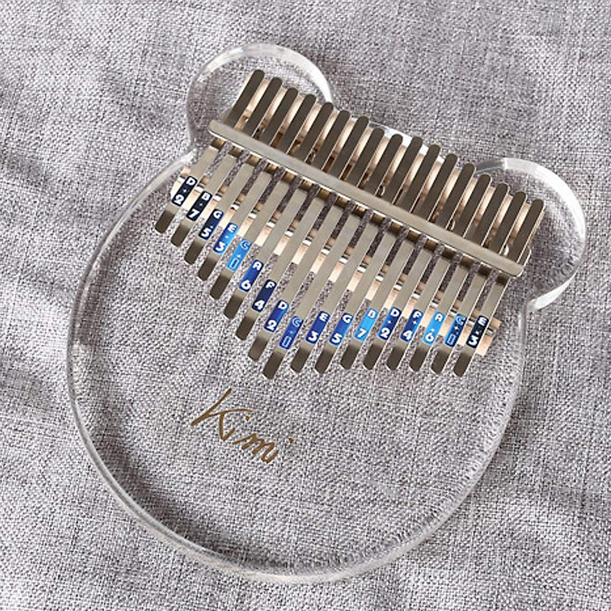 Kimi Crystal Thumb Piano Kalimba Transparent Crystal Bear Model 17 key Beginner Finger Piano