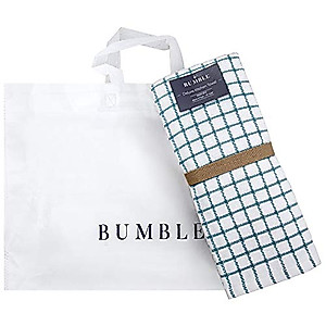 Kitchen Towels 16"x 28" | Dish Towels | Kitchen Hand Towels | Large Dishcloths Set | Highly Absorbent Tea Towel, Soft with Hanging Loop | Natural Ring Spun Cotton, 380 GSM | Aqua Check Design - 6 Pack