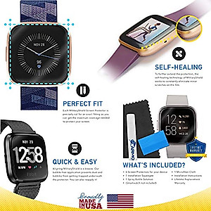 ArmorSuit MilitaryShield Screen Protector Compatible with Fitbit Versa 2 (6 Pack) Max Coverage Anti-Bubble HD Clear Film