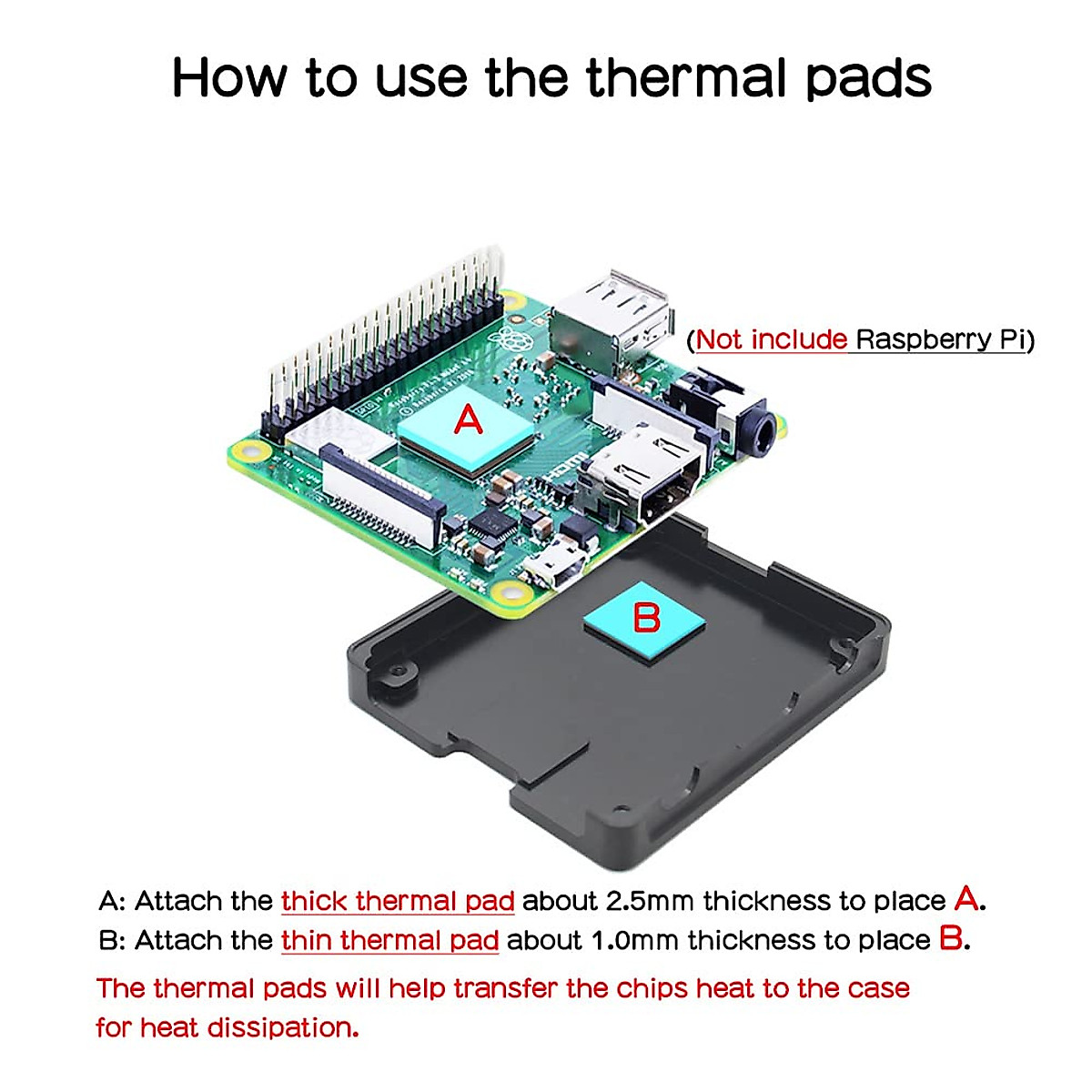 Geekworm Aluminum Case for Raspberry Pi 3A+, CNC Ultra-Thin Aluminum Alloy Metal Heatsink Case Compatible with Raspberry Pi 3 Model A+(Plus)/Raspberry Pi Model A+