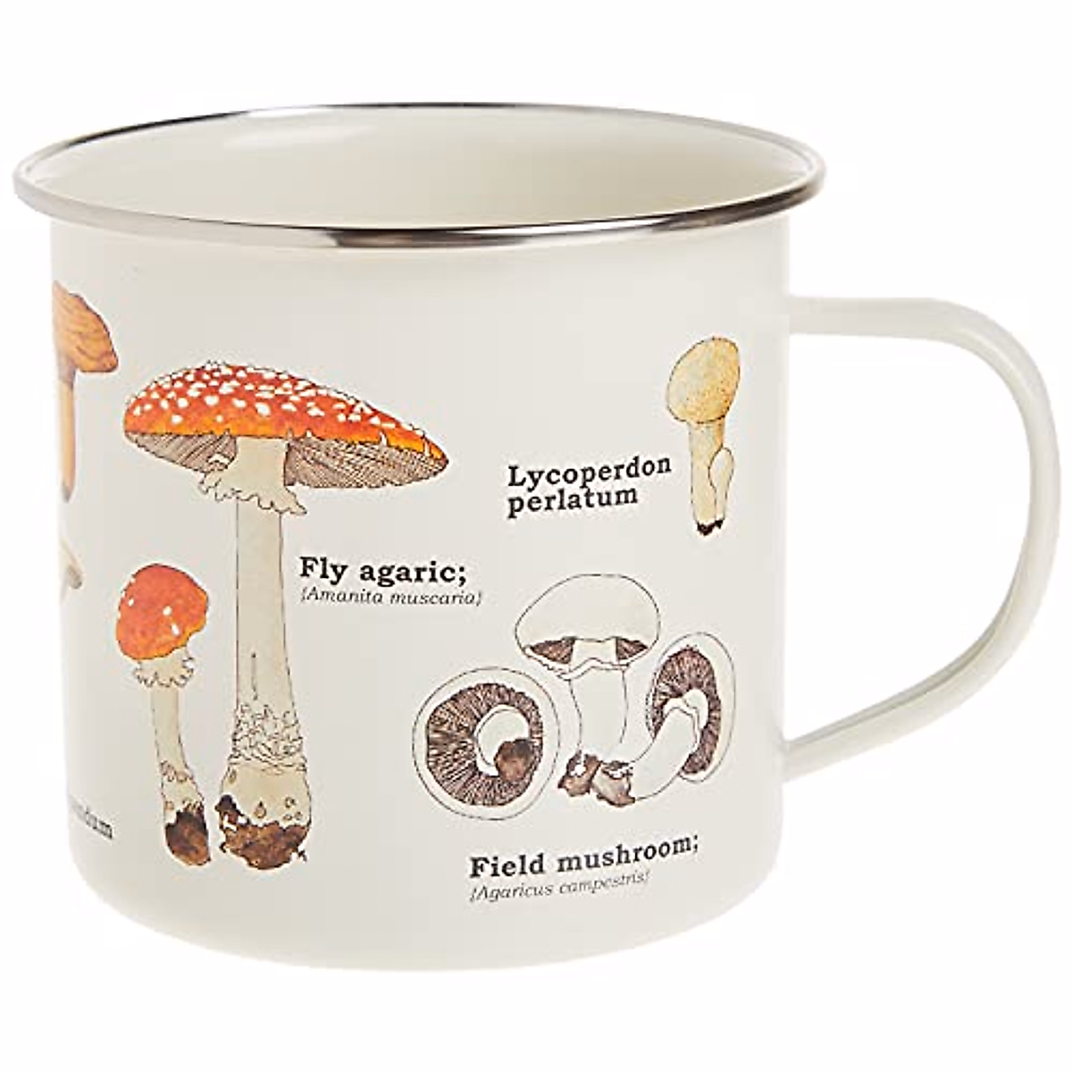 Gift Republic GR270058 Mushroom Enamel Mug, Multi, 500 milliliters