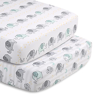 The Peanutshell Elephant Crib Bedding Set for Boys or Girls, 5 Pieces