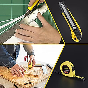 COMOWARE 130 Piece Tool Set, General Household Hand Tool Kit with Plastic Toolbox Storage Case