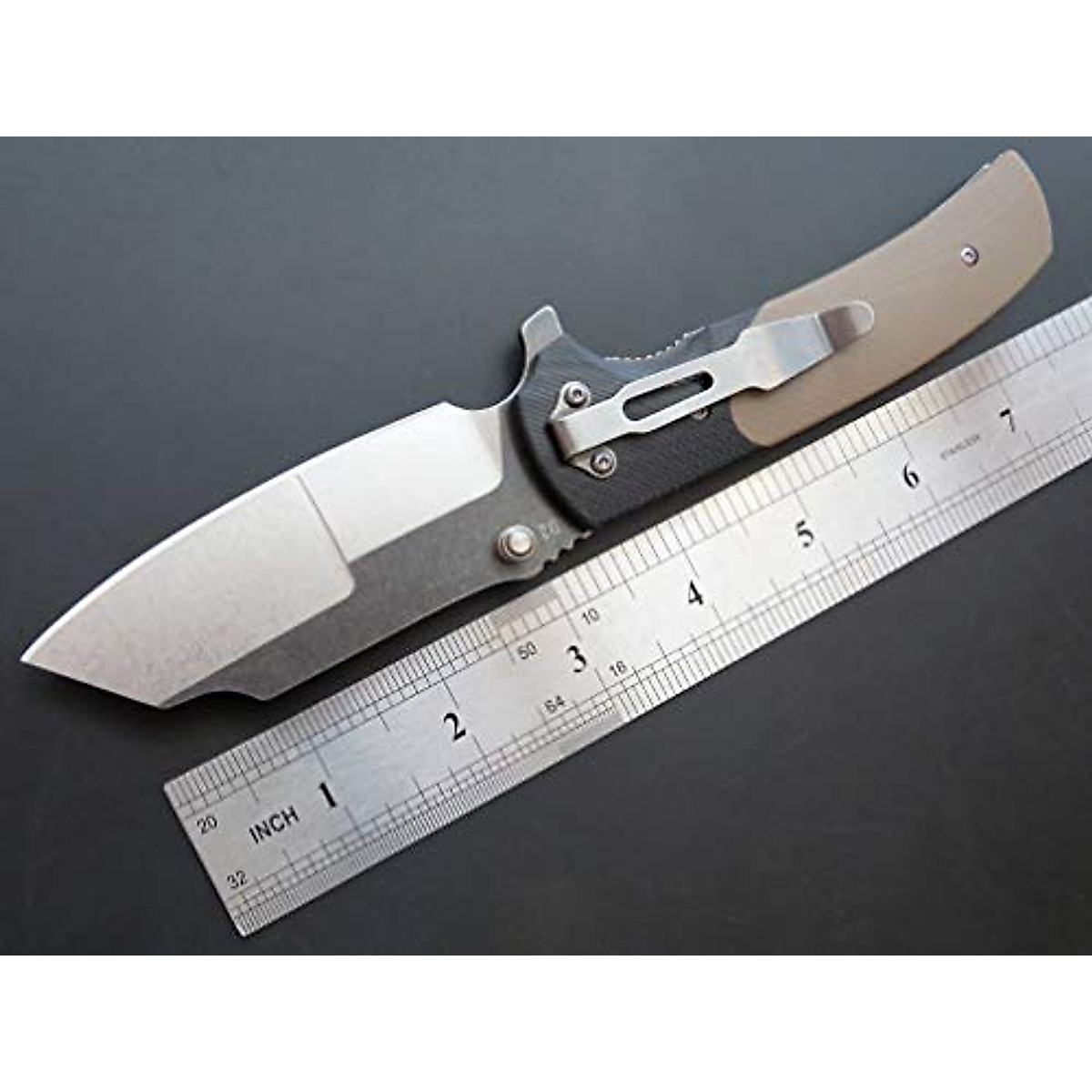 Eafengrow EF69 Pocket EDC Knife with Clip,Flipper Folding Knife for Camping Survival and Outdoor Activities Liner Lock. (EF69-desert)