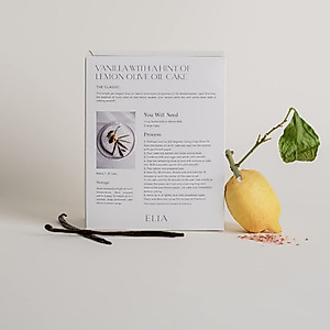 Organic and Non-GMO Baking Mix | Vanilla with a Hint of Lemon Cake | Olive Oil Cake Mix | Extra Virgin Olive Oil Included | Natural Mediterranean Dessert Mix for Dinner Party, Birthday Cake, Foodie Gift | ELIA