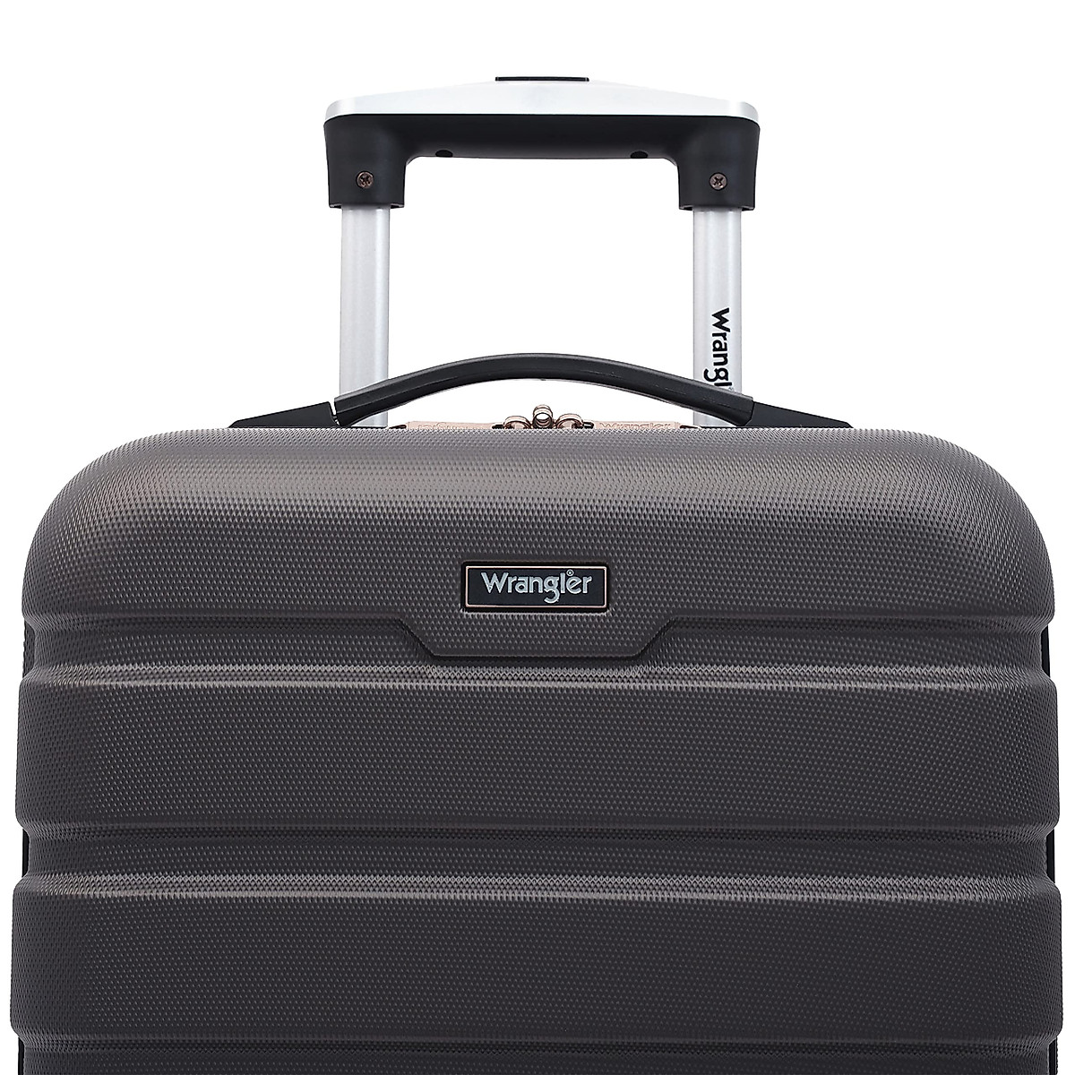 Wrangler Hardside Carry-On Spinner Luggage, Charcoal Grey, 20-Inch