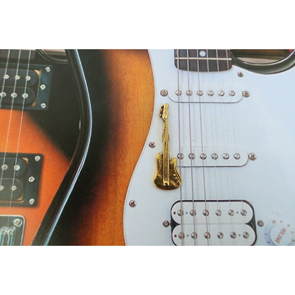 Jim Clift Design Electric Guitar Gold Lapel Pin - 75 Count