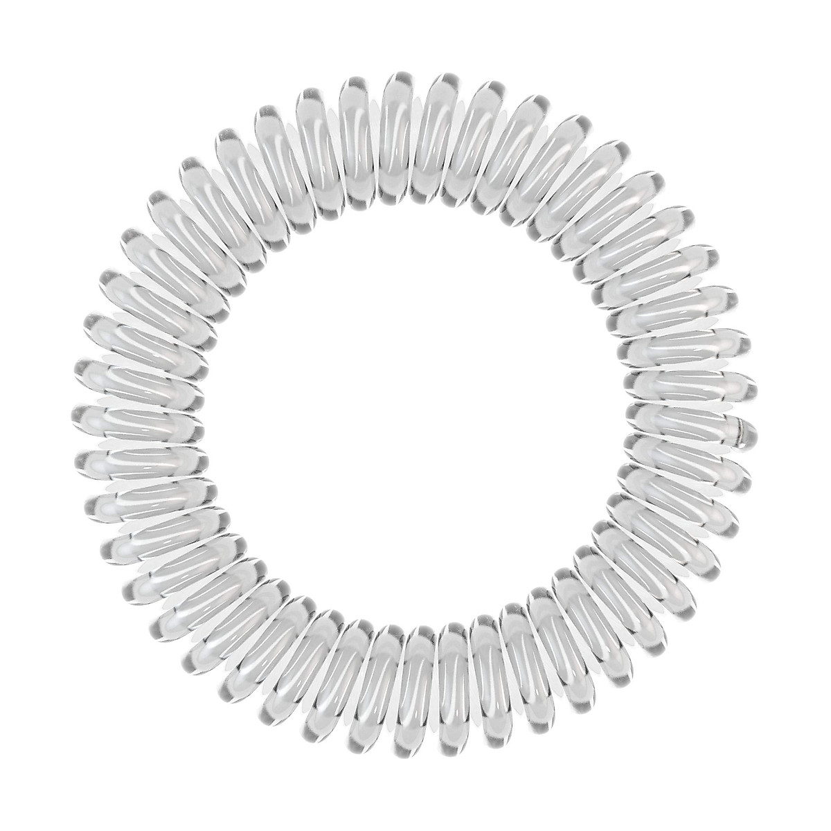 invisibobble SLIM Traceless Spiral Hair Ties - Pack of 3, Crystal Clear - Strong Elastic Grip Coil Hair Accessories for Women - No Kink, Non Soaking - Gentle for Girls Teens and Thick Hair