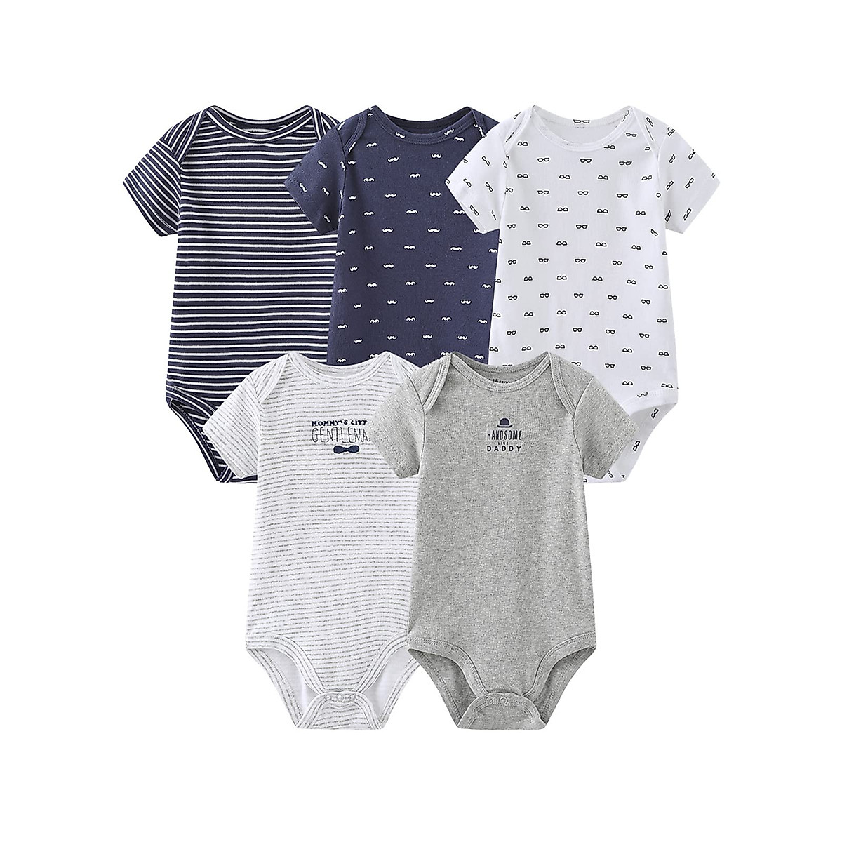 MAMIMAKA Short Sleeve Baby Bodysuit Newborn Baby Pants Baby Clothes for Baby Boy and Girls clothes set