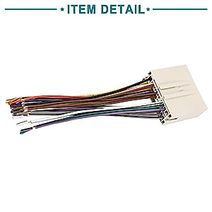 ACROPIX Car CD Player Wiring Harness Speaker Wire Adapter Fit for Ford Explorer White