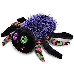 Gitzy 7" Plush Halloween Stuffed Animal Cute Spider (Purple)