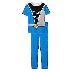 Power Rangers Little/Big Boy's 4 Piece Cotton Pajama Set (as1, numeric, numeric_6, regular, Red and Blue Dino Fury Rangers)