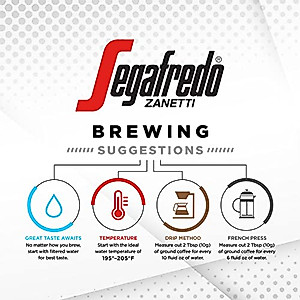 Segafredo Zanetti Ground Coffee, Vivace Medium Roast, Made with Arabica Beans, Vivacious and Balanced Flavor